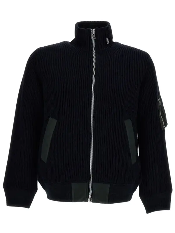 Sacai Ribbed Knit Jacket