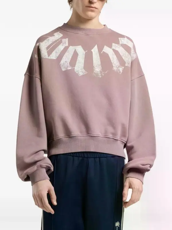 Palm Angels Logo-print Crew-neck Sweatshirt