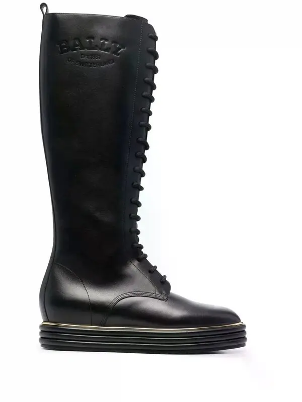 Bally Lace-up Knee-high Boots