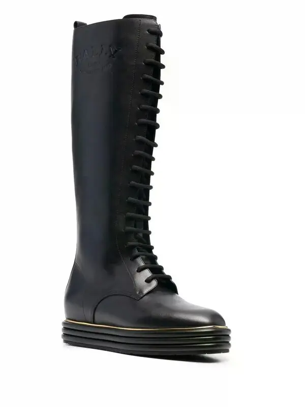 Bally Lace-up Knee-high Boots