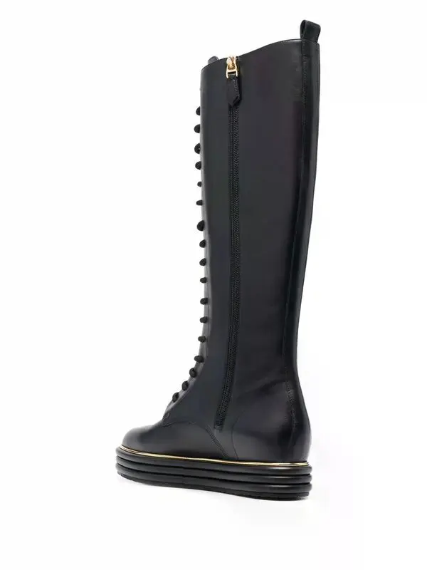 Bally Lace-up Knee-high Boots
