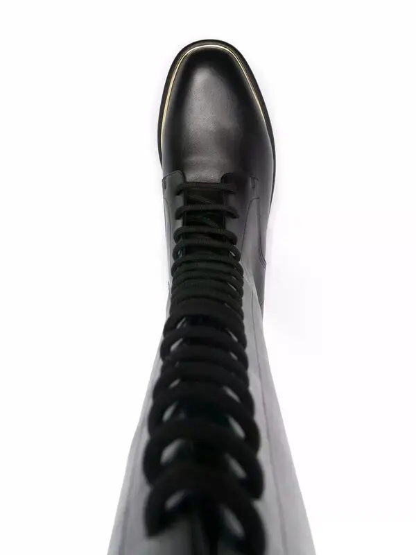 Bally Lace-up Knee-high Boots