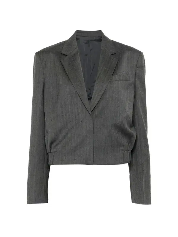JUUN.J Cropped Notched-lapel Blazer