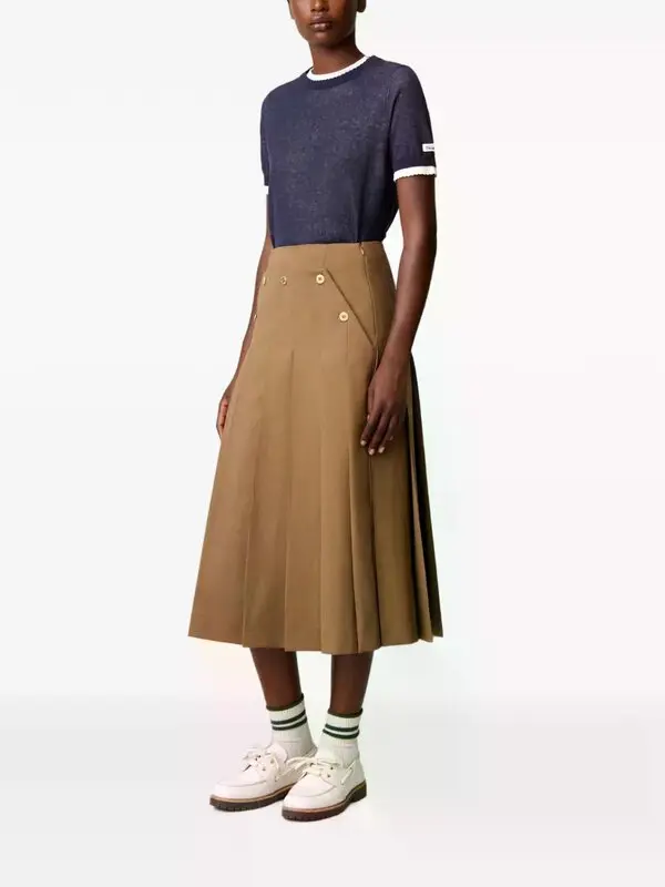 Claudie Pierlot Pleated Midi Skirt