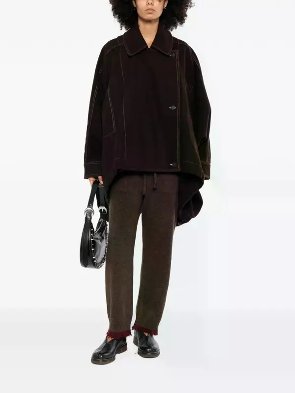 UMA WANG Drawstring Frayed-hem Trousers