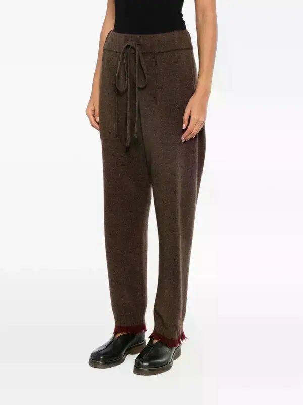 UMA WANG Drawstring Frayed-hem Trousers