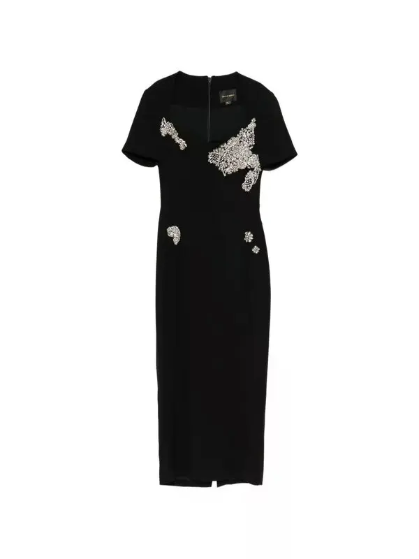 Zuhair Murad Crystal-embellished Portrait-neck Dress