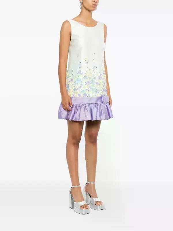 Viktor & Rolf Floral-appliqué Ruffled Dress