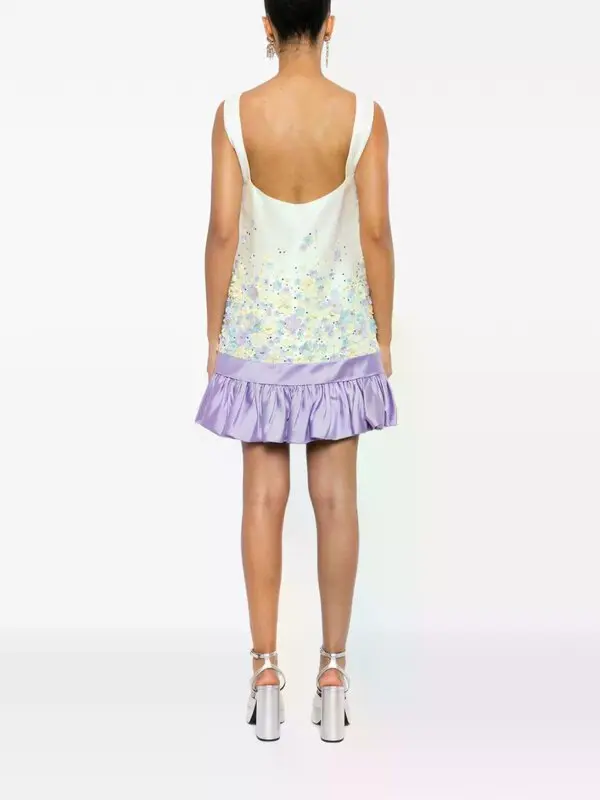 Viktor & Rolf Floral-appliqué Ruffled Dress