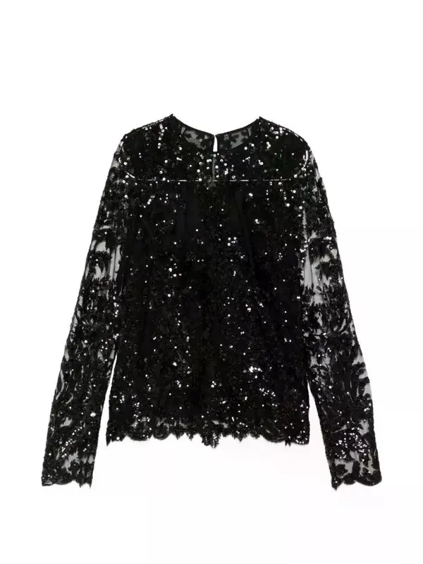 Naeem Khan Sequin-embellished Top