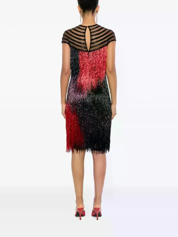 Naeem Khan Layered Fringe Dress