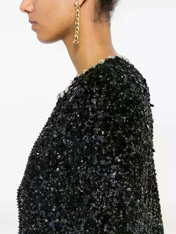 Jenny Packham Sequin-embellished Capelet Jacket