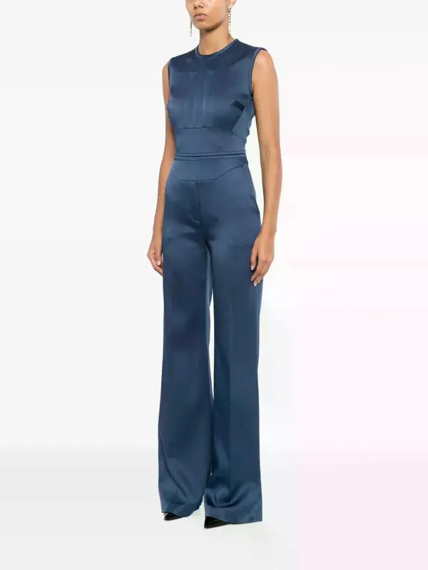 Elie Saab Satin Cummerbund-detail Jumpsuit