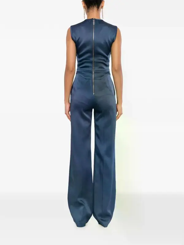Elie Saab Satin Cummerbund-detail Jumpsuit