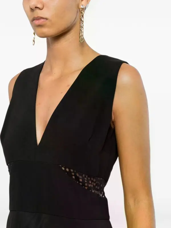 Elie Saab Lace-insert Peplum Jumpsuit