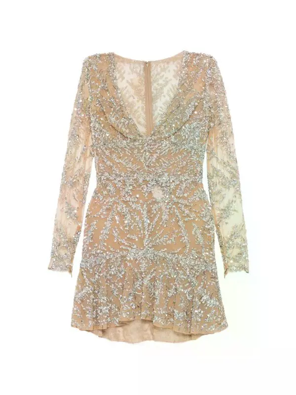 Zuhair Murad Sequin-embellished Tulle Dress - Neutrals