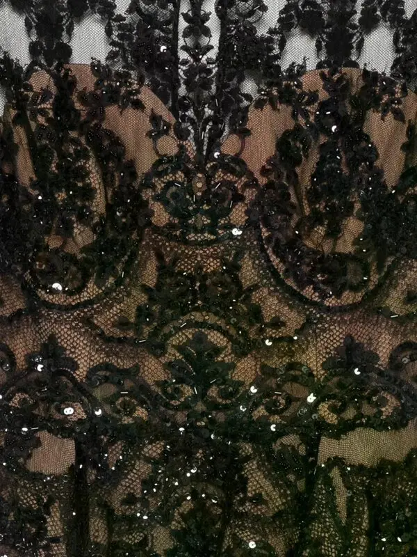 Zuhair Murad Lace-embellished Peplum Top