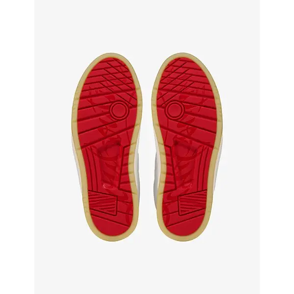 CHRISTIAN LOUBOUTIN Bsktball 1 Retero Leather Trainers - Egg Shell