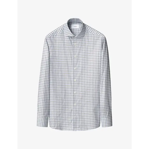 Eton Checked Slim-fit Cotton-twill Shirt