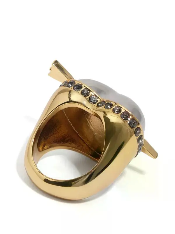 Bimba Y Lola Two-tone Love Letter Heart-shape Ring