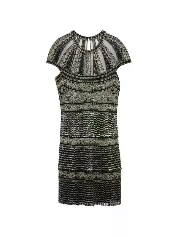 Naeem Khan Art Deco Fringe Dress