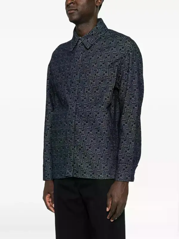 Fendi Ff Monogram Denim Jacket