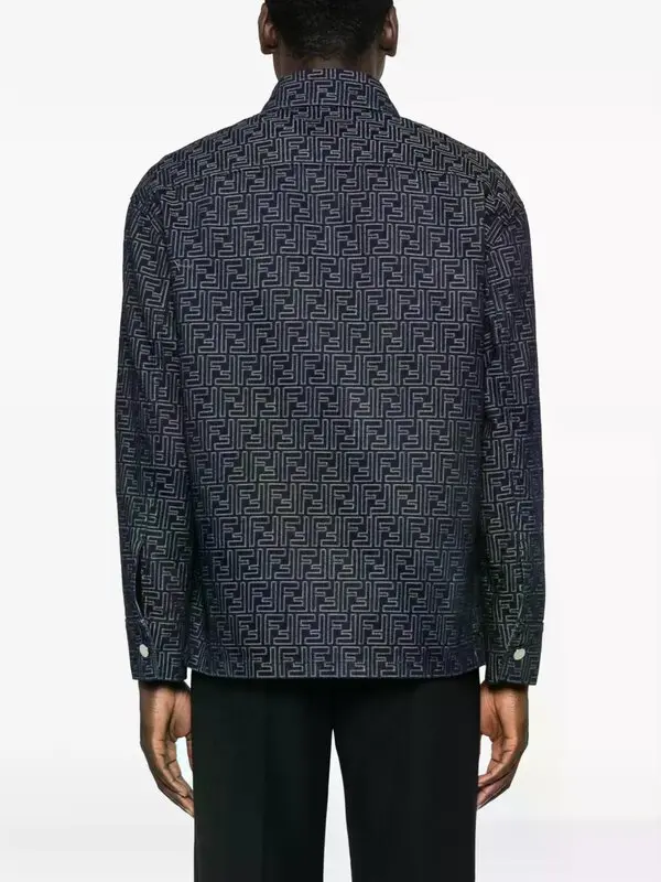Fendi Ff Monogram Denim Jacket