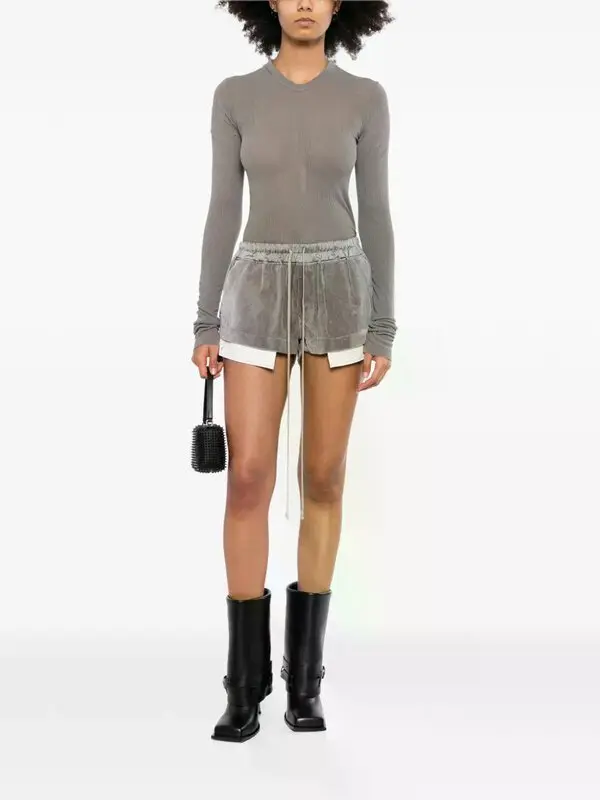 Rick Owens Hooded Crop T-shirt - Grey