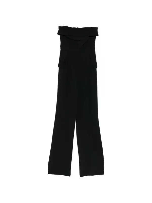 Elie Saab Strapless Tuxedo-style Jumpsuit - Black