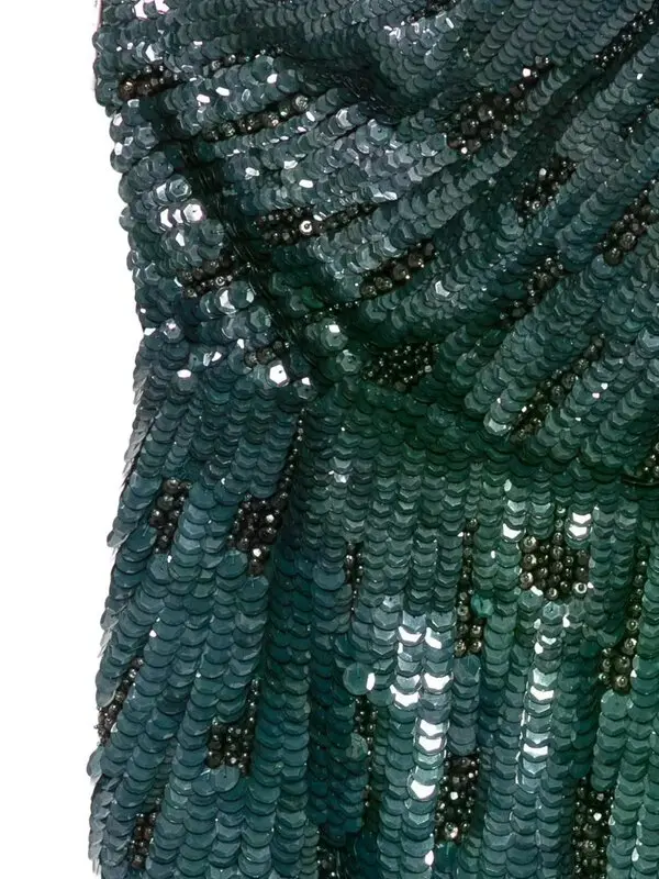 Elie Saab One-shoulder Sequin-embellished Top