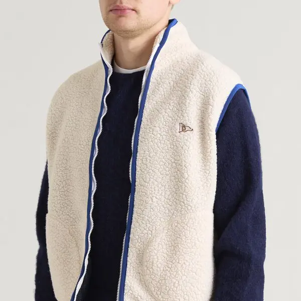 DRAKE'S Boucle Wool Fleece Vest