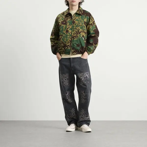 NOMARHYTHM TEXTILE Camo Flower Reversible Down Puffer Jacket