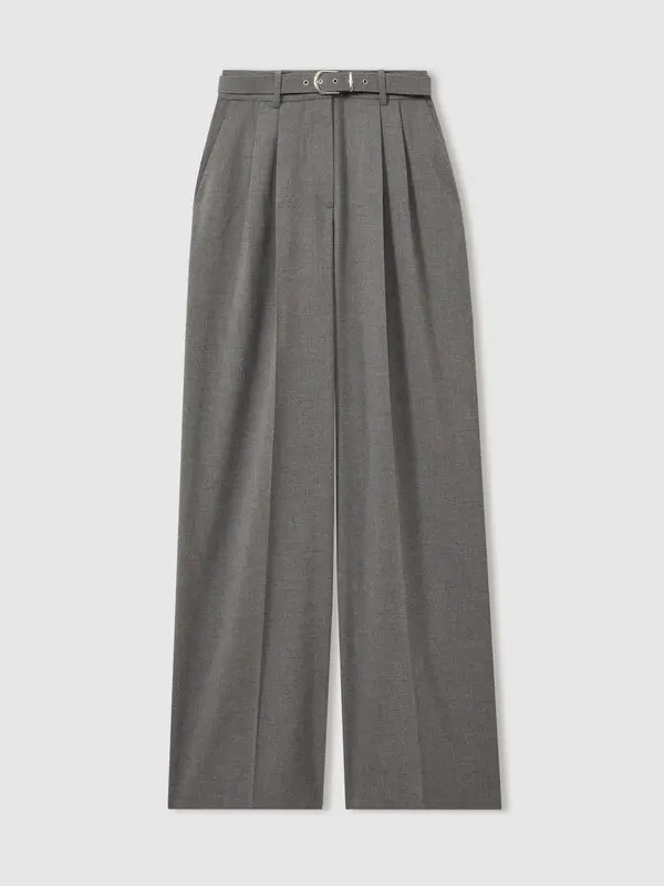 REISS Freja Belted Leg Trousers