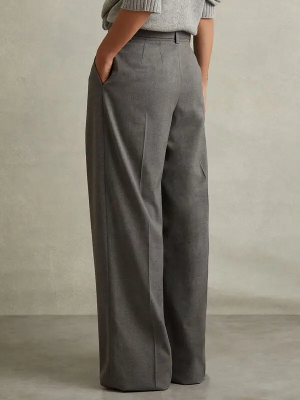 REISS Freja Belted Leg Trousers