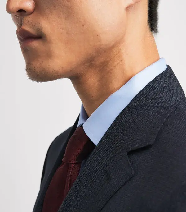 BARBA NAPOLI Cotton Poplin Slim Shirt