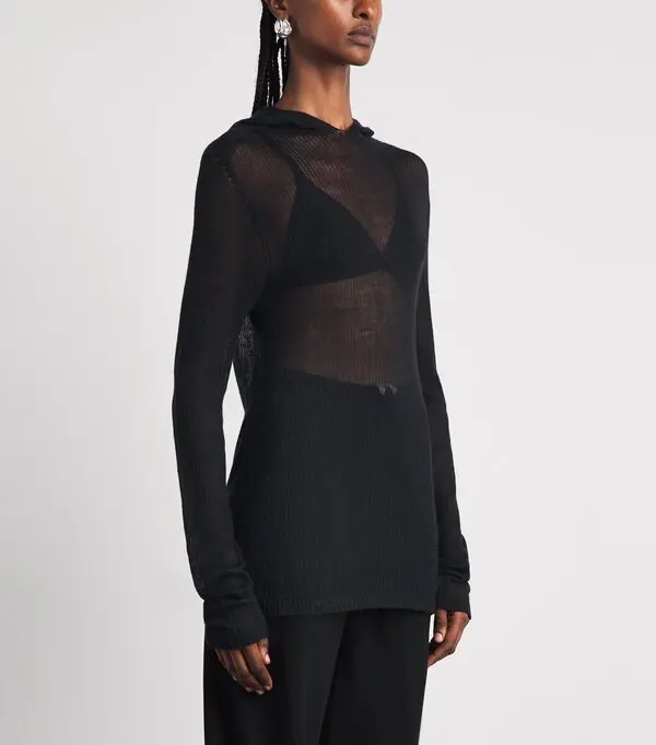 Rick Owens Cashmere Tower Hoodie