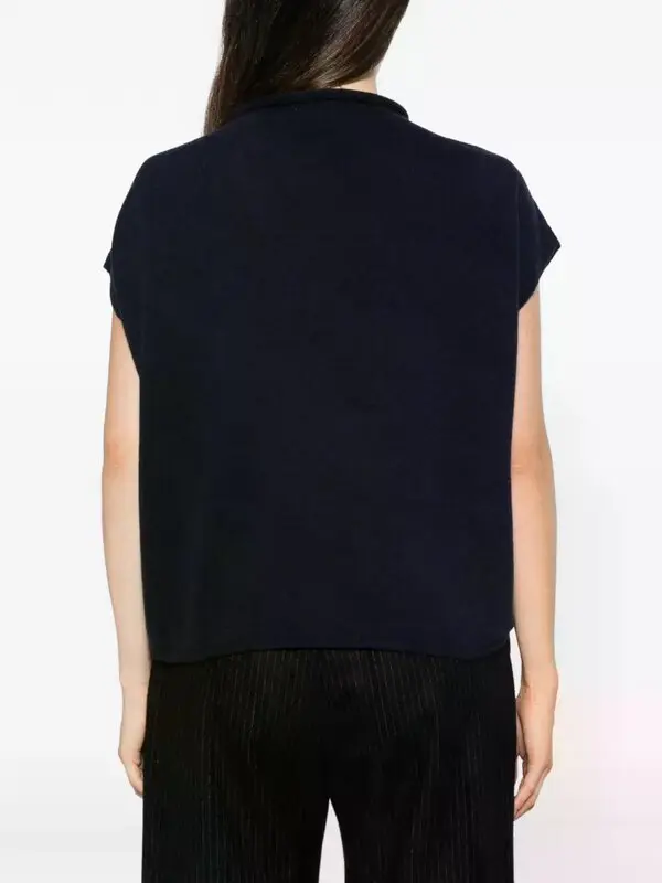 WHYCI MILANO High-neck Cap-sleeve T-shirt