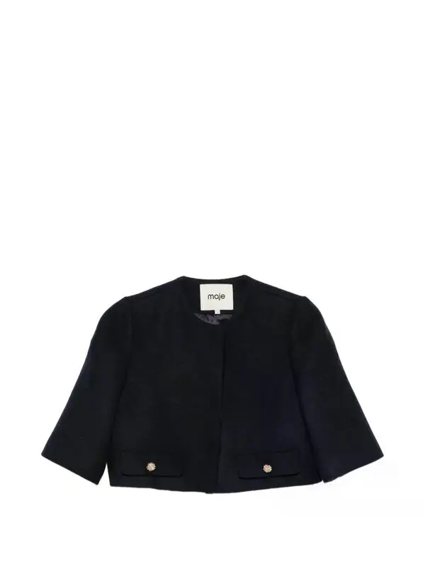 Maje Cropped Short-sleeve Blazer