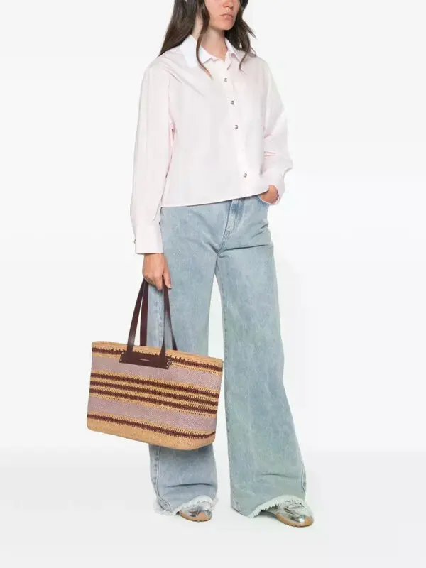 Maje Contrast-collar Cropped Shirt