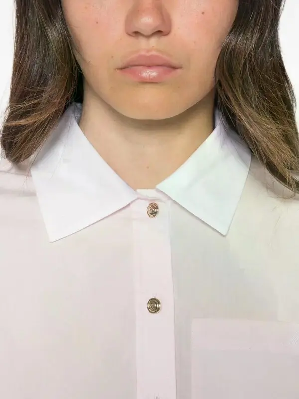 Maje Contrast-collar Cropped Shirt