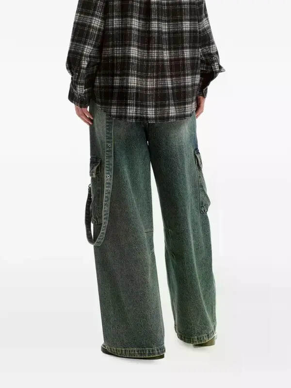 MUSIUM DIV. Multi-pocket Strap-detail Cargo Wide-leg Jeans