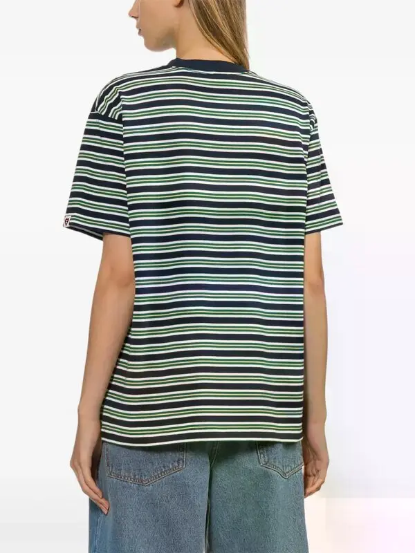 AAPE BY *A BATHING APE Striped Heart-patch T-shirt