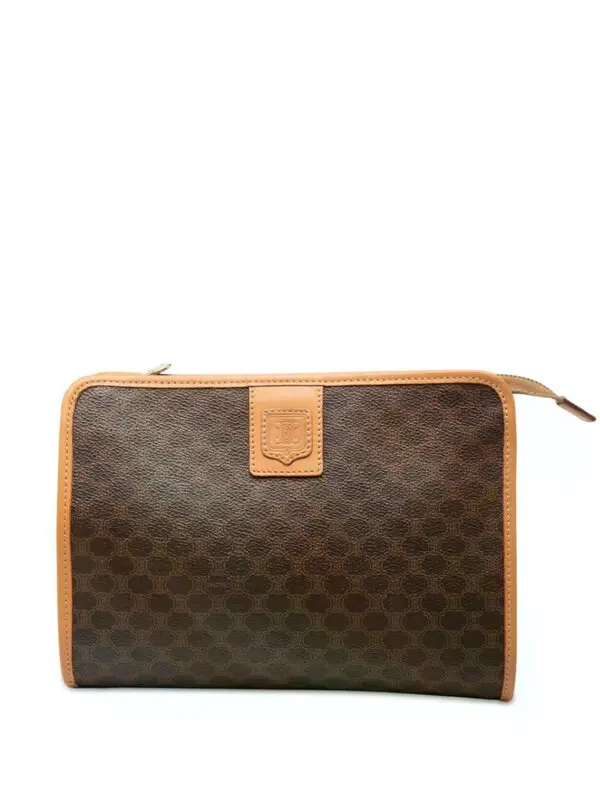 Celine 2012 Macadam Coated Canvas Clutch Bag