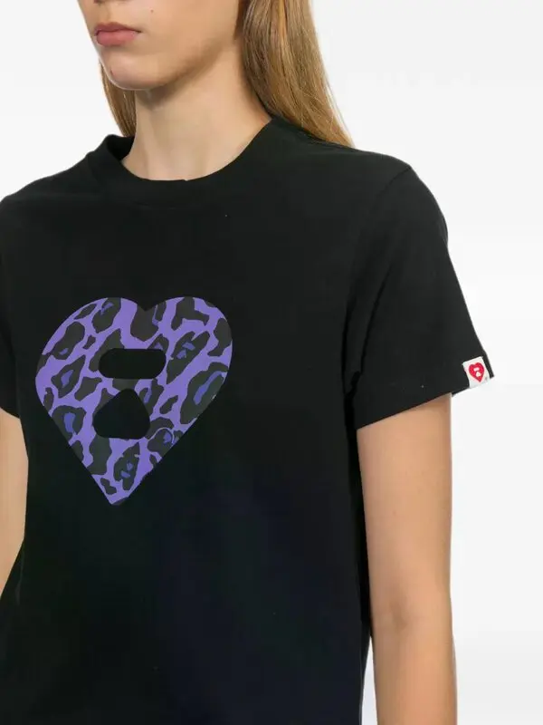 AAPE BY *A BATHING APE Heart-print Logo-patch T-shirt