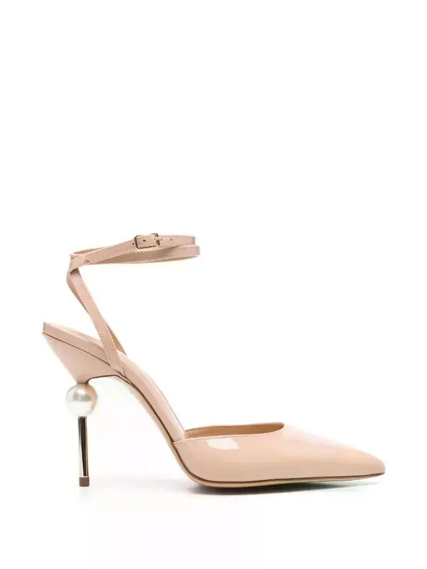 CAMILLA GABRIELI Vittoria 105 Faux-pearl Leather Pumps - Neutrals