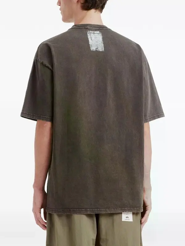 AFTERMATHS Slogan-print Cotton T-shirt