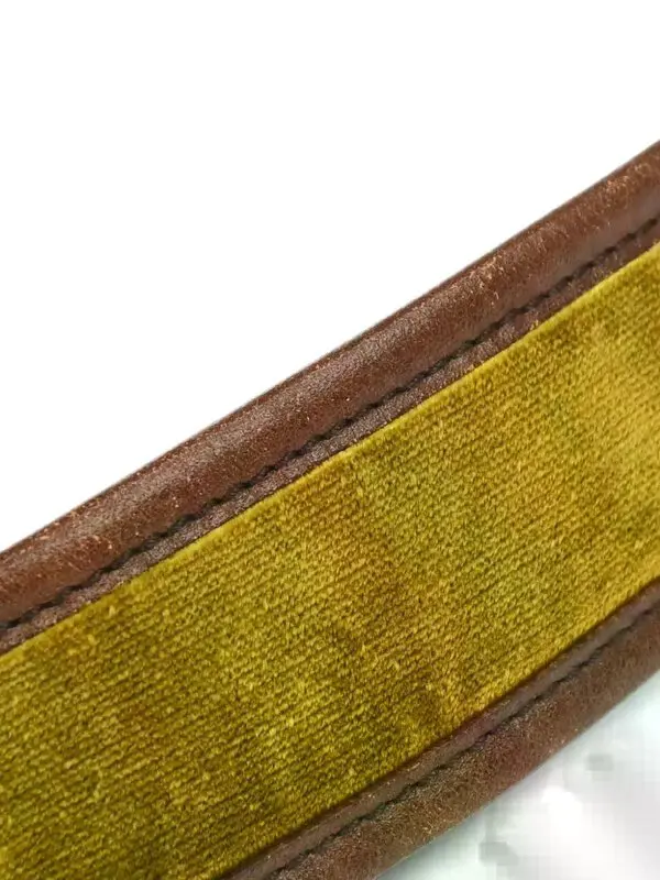 Gucci 1990-2000s Velvet-panel Leather Belt