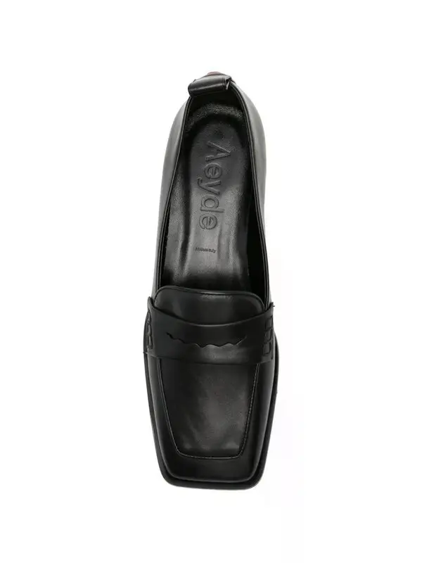 AeydĒ Square-toe Leather Loafers