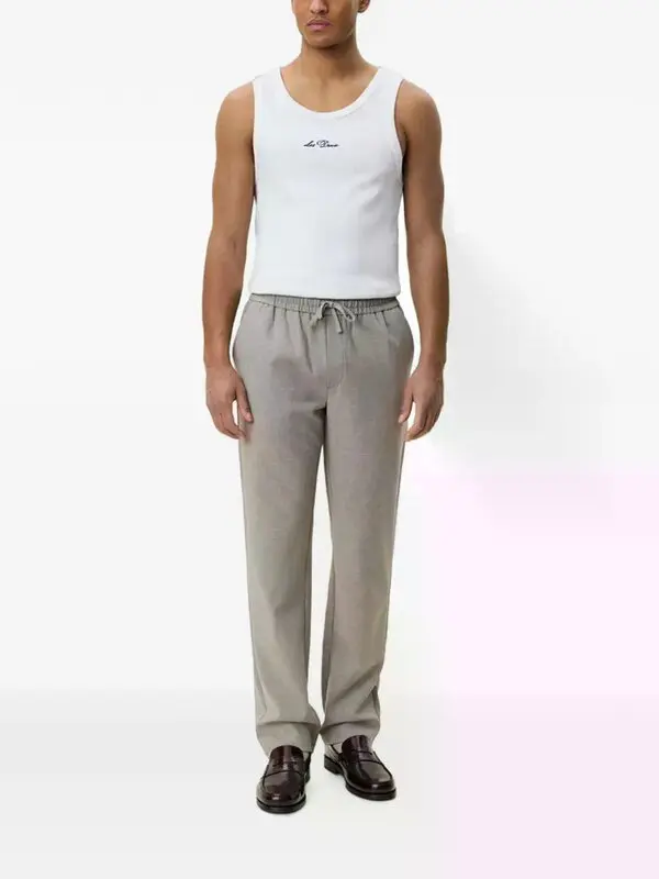 LES DEUX Melange Drawstring Trousers - Grey