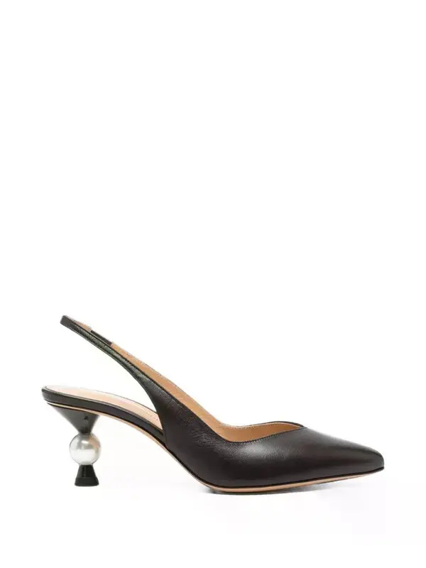 CAMILLA GABRIELI Margaux Faux-pearl Slingback Pumps